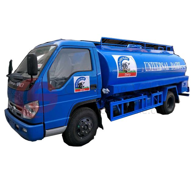FOTON 4X2 6 Wheels 5000L Milk Tank Truck 5m3 Milk Delivery Truck for Malawi